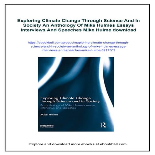 Exploring Climate Change Through Science And In Society An Anthology Of ...