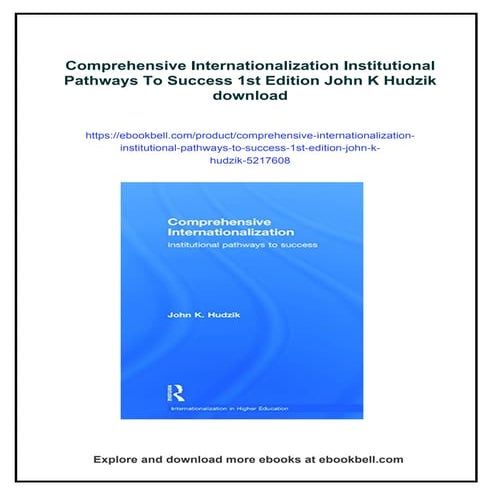 Comprehensive Internationalization Institutional Pathways To Success ...