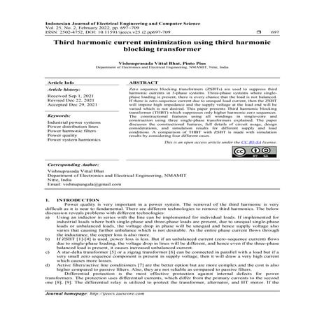 Third harmonic current minimization using third harmonic blocking ...