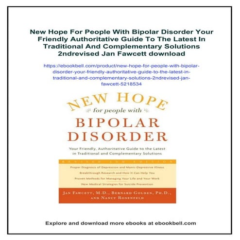 New Hope For People With Bipolar Disorder Your Friendly Authoritative ...