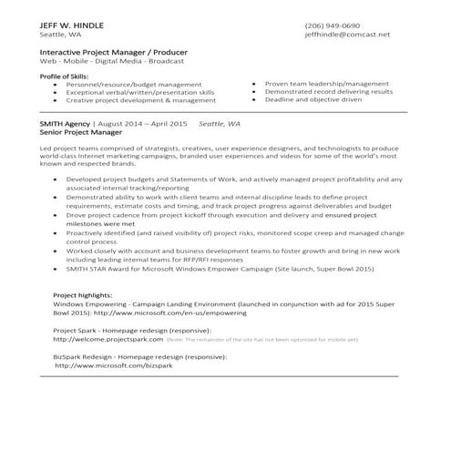 Jonathan Anthony Resume