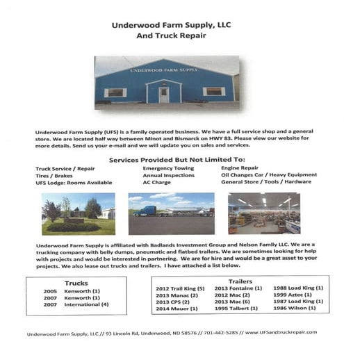 UFS, LLC and Truck Repair | PDF