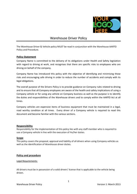 Example Warehouse Monthly Report Template | DOCX | Logistics | Business