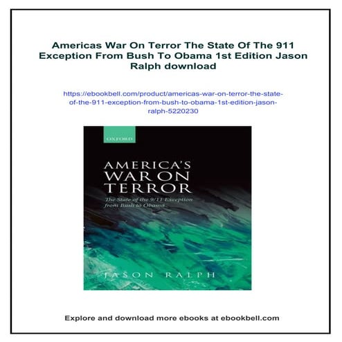 Americas War On Terror The State Of The 911 Exception From Bush To ...