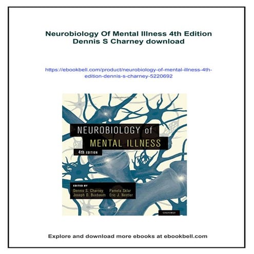 Neurobiology Of Mental Illness 4th Edition Dennis S Charney | PDF