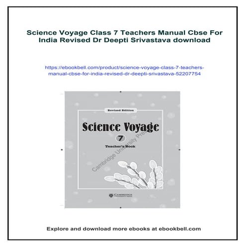 Science Voyage Class 7 Teachers Manual Cbse For India Revised Dr Deepti ...