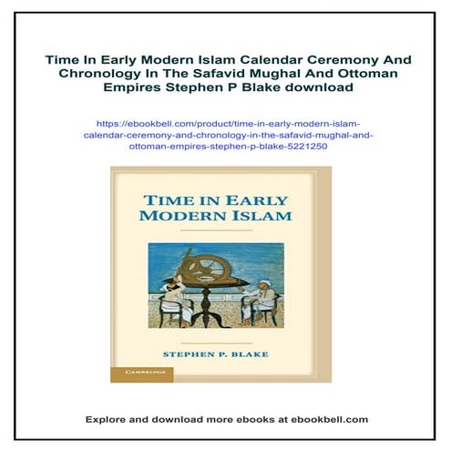Time In Early Modern Islam Calendar Ceremony And Chronology In The ...