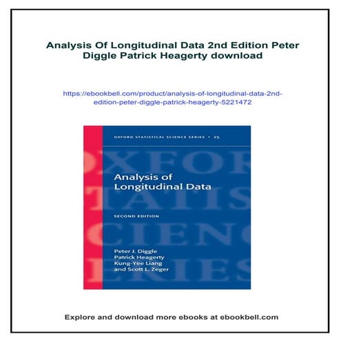 Analysis Of Longitudinal Data 2nd Edition Peter Diggle Patrick Heagerty | PDF