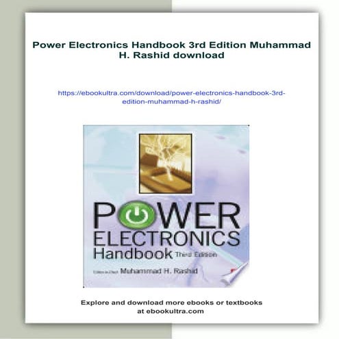 Power Electronics Handbook 3rd Edition Muhammad H. Rashid | PDF