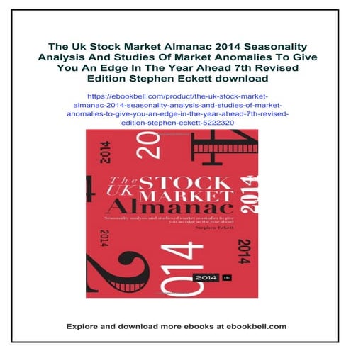 The Uk Stock Market Almanac 2014 Seasonality Analysis And Studies Of ...