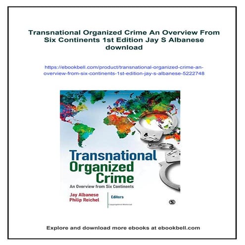 Transnational Organized Crime An Overview From Six Continents 1st ...
