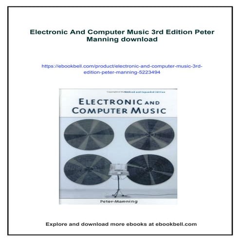 Electronic And Computer Music 3rd Edition Peter Manning | PDF
