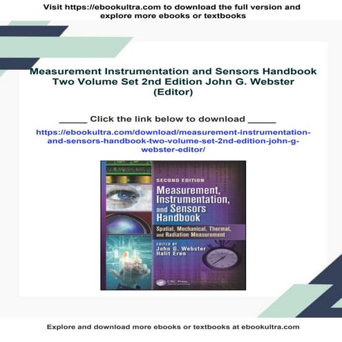 Measurement Instrumentation and Sensors Handbook Two Volume Set 2nd Edition John G. Webster ...