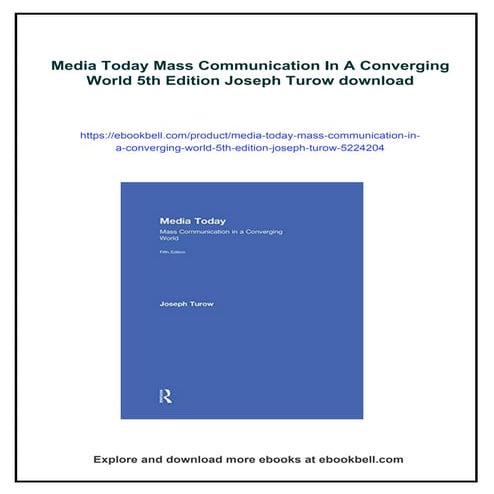 Media Today Mass Communication In A Converging World 5th Edition Joseph ...