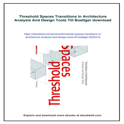 Threshold Spaces Transitions In Architecture Analysis And Design Tools ...