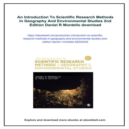 An Introduction To Scientific Research Methods In Geography And ...