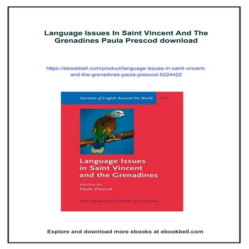 Language Issues In Saint Vincent And The Grenadines Paula Prescod | PDF