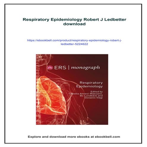 Respiratory Epidemiology Robert J Ledbetter | PDF