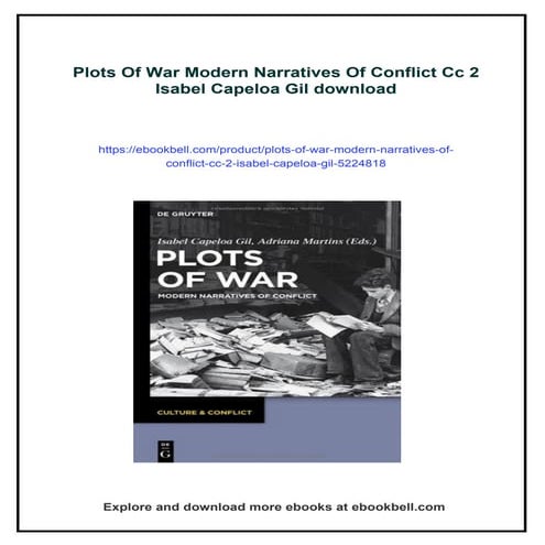 Plots Of War Modern Narratives Of Conflict Cc 2 Isabel Capeloa Gil | PDF