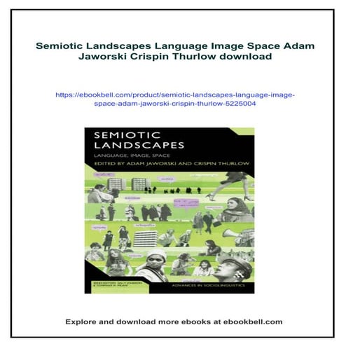 Linguistic Landscape A New Approach To Multilingualism Durk Gorter | PDF