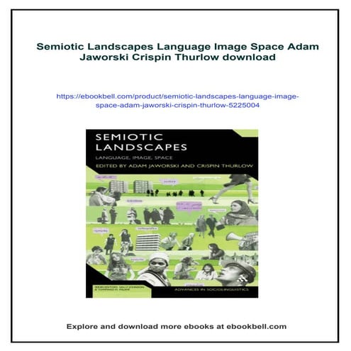 Semiotic Landscapes Language Image Space Adam Jaworski Crispin Thurlow ...