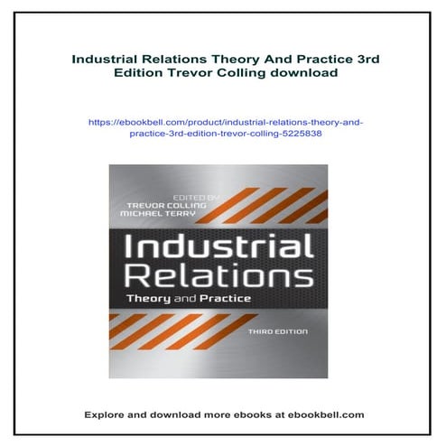 Industrial Relations Theory And Practice 3rd Edition Trevor Colling | PDF