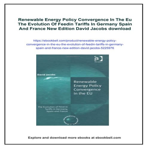 Renewable Energy Policy Convergence In The Eu The Evolution Of Feedin ...