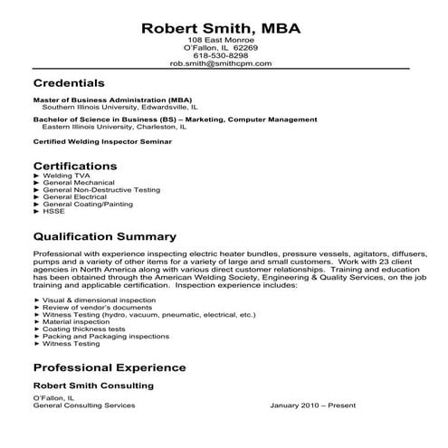 Resume - Robert Smith - 12-2016 - Regular | PDF