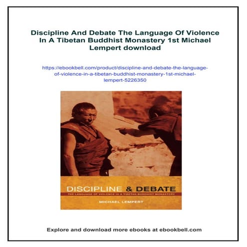 Discipline And Debate The Language Of Violence In A Tibetan Buddhist ...