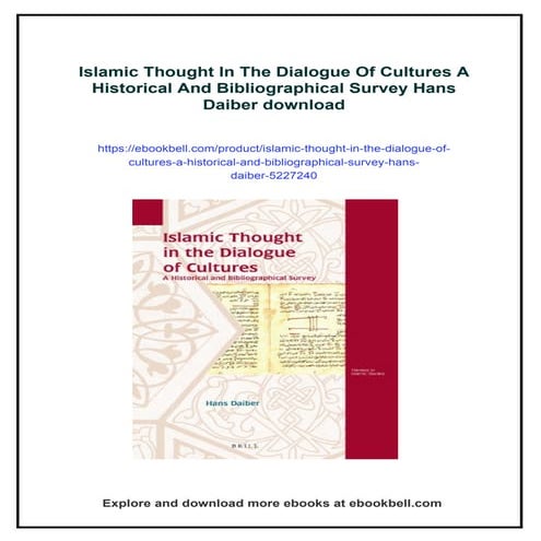 Islamic Thought In The Dialogue Of Cultures A Historical And ...
