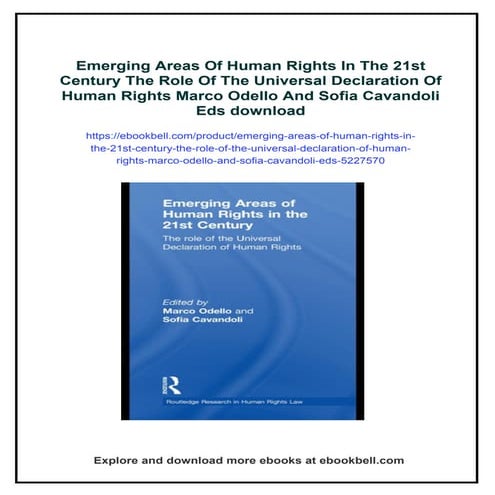Emerging Areas Of Human Rights In The 21st Century The Role Of The ...