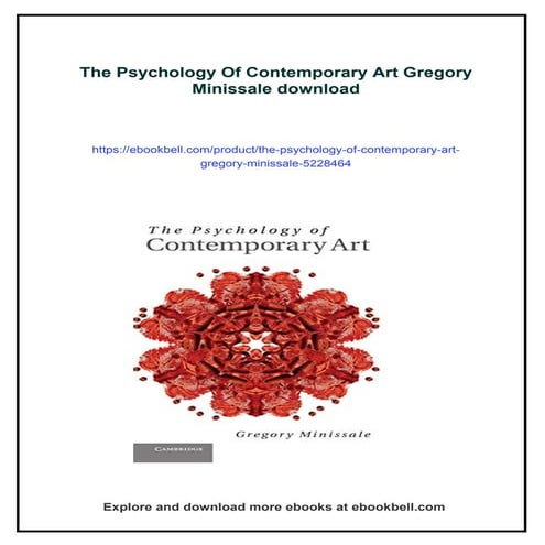 The Psychology Of Contemporary Art Gregory Minissale | PDF