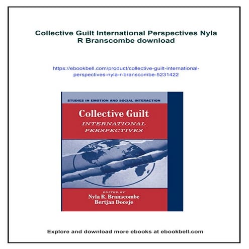 Collective Guilt International Perspectives Nyla R Branscombe | PDF