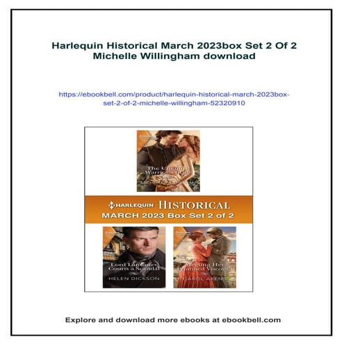 Harlequin Historical March 2023box Set 2 Of 2 Michelle Willingham | PDF
