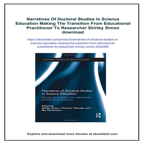 Narratives Of Doctoral Studies In Science Education Making The ...