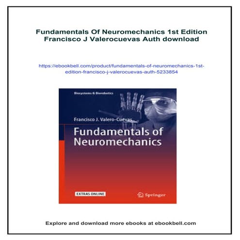 Fundamentals Of Neuromechanics 1st Edition Francisco J Valerocuevas ...