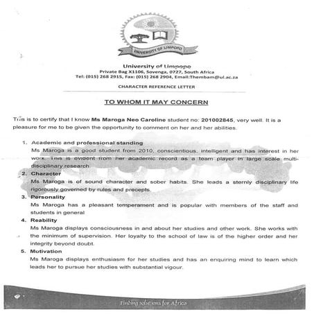 REFERENCE LETTER | PDF