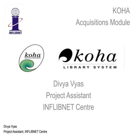 Koha Acquisition Module | PPTX