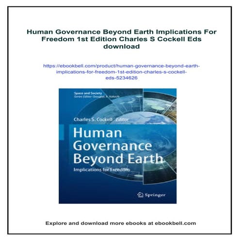Human Governance Beyond Earth Implications For Freedom 1st Edition ...