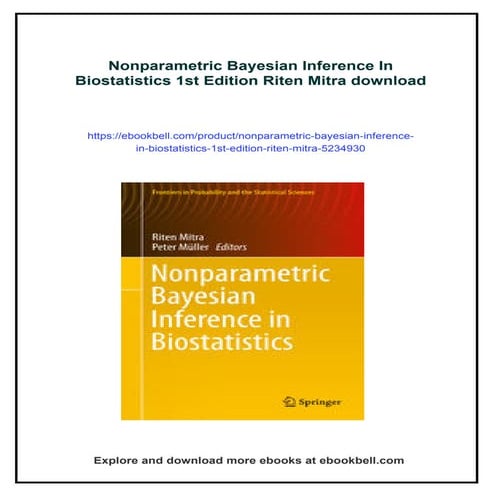 Nonparametric Bayesian Inference In Biostatistics 1st Edition Riten Mitra | PDF