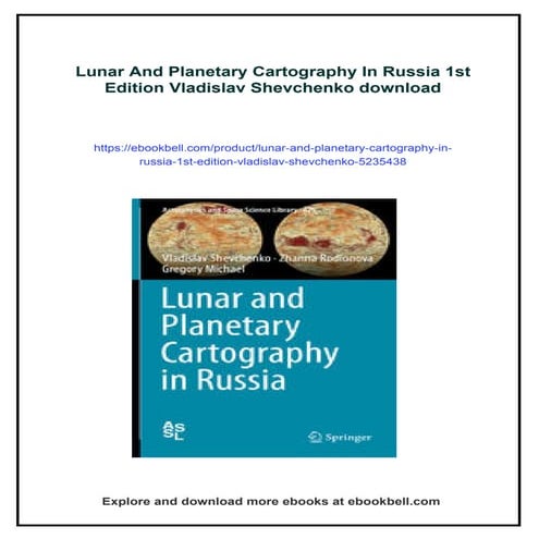 Lunar And Planetary Cartography In Russia 1st Edition Vladislav ...