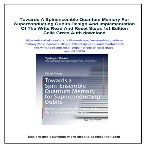 Towards A Spinensemble Quantum Memory For Superconducting Qubits Design And Implementation Of ...