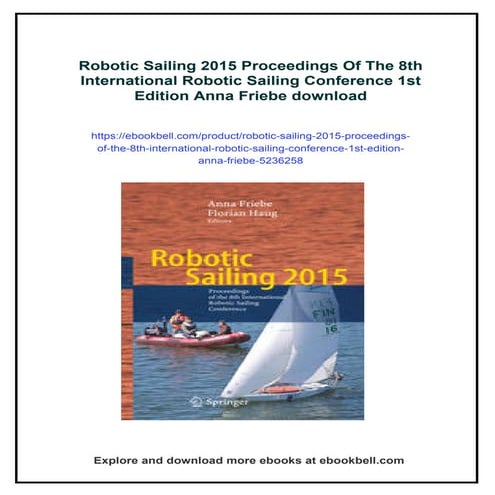 Robotic Sailing 2015 Proceedings Of The 8th International Robotic ...