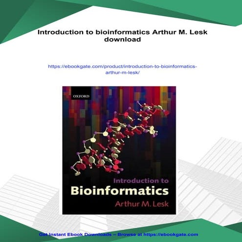 Introduction to bioinformatics Arthur M. Lesk | PDF
