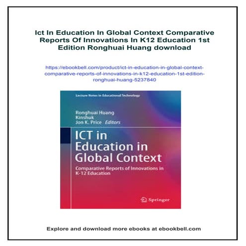 Ict In Education In Global Context Comparative Reports Of Innovations In K12 Education 1st ...