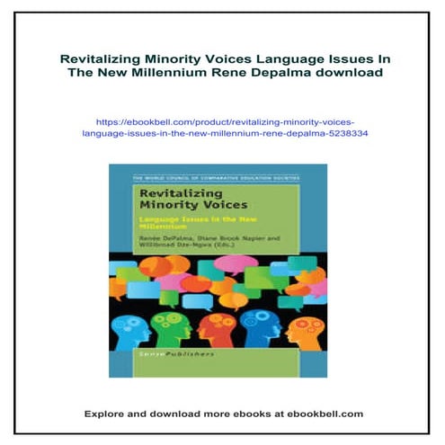 Revitalizing Minority Voices Language Issues In The New Millennium Rene Depalma | PDF