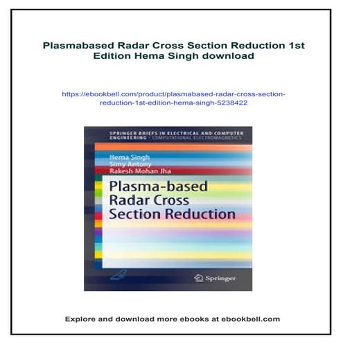 Plasmabased Radar Cross Section Reduction 1st Edition Hema Singh | PDF