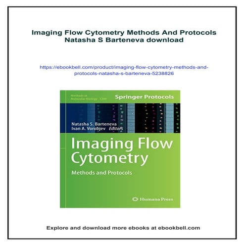 Imaging Flow Cytometry Methods And Protocols Natasha S Barteneva | PDF