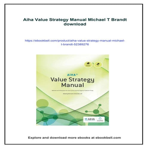 Aiha Value Strategy Manual Michael T Brandt | PDF