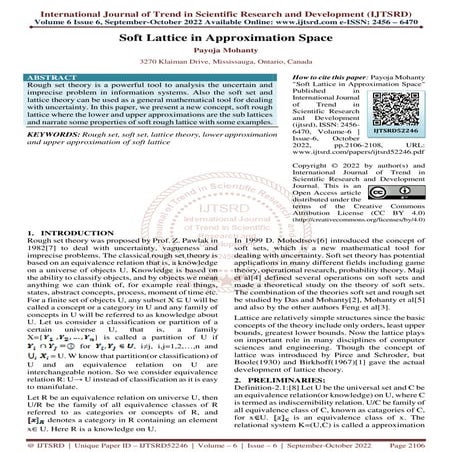 Soft Lattice in Approximation Space | PDF